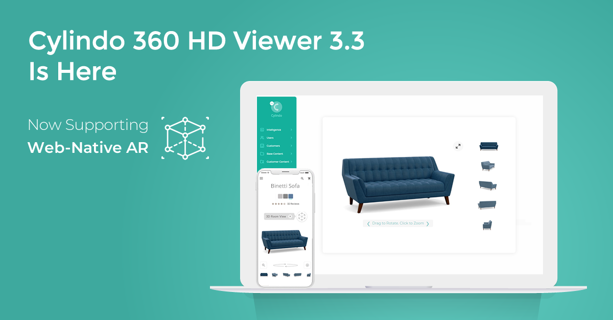 Cylindo 360 HD Viewer 3.3 Is Here - Now Supporting Web-Native AR